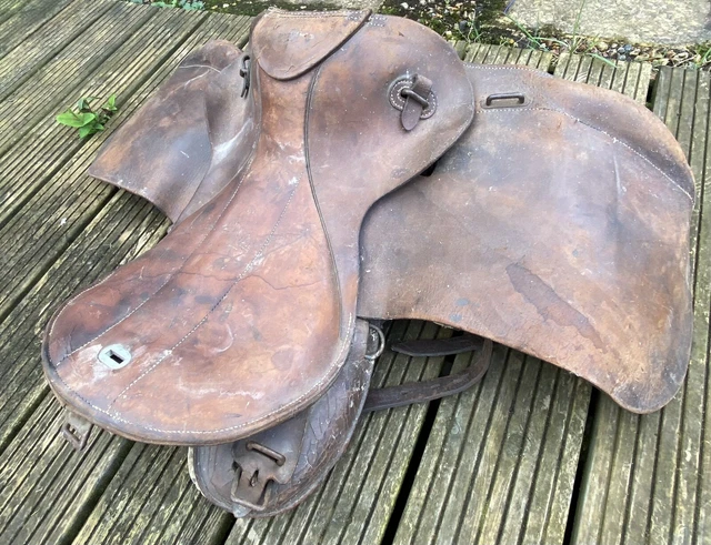 WW2 GERMAN CAVALRY Saddle Normandy Barn Find WaA 182 Stamped £425.00 ...