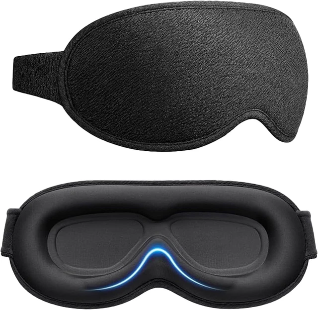 3D SLEEP MASK with Adjustable Shoulder Straps and Contour Blackout Eye ...
