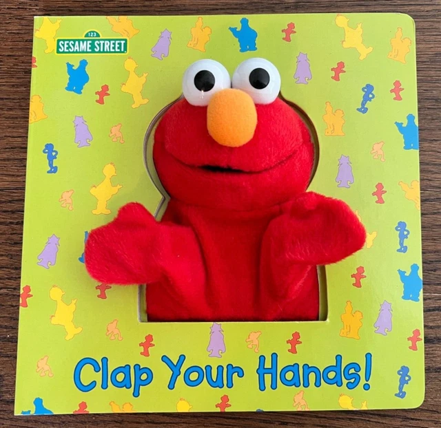 BRAND NEW! SESAME Street Clap Your Hands Board Book with Puppet Elmo £4 ...