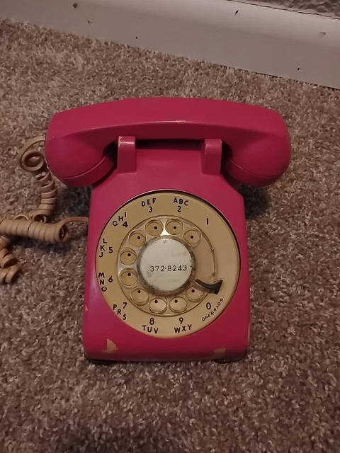 VINTAGE 70S 80S bell systems 500DM Rotary Dial Desk telephone phone off ...