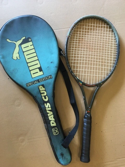 PUMA DAVIS CUP Tennis Racket Graphite Pro and Cover. With New Grip ...