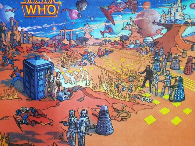 DOCTOR WHO PLAYMAT. 1984. Fourth Doctor and Leela. Play mat base ...