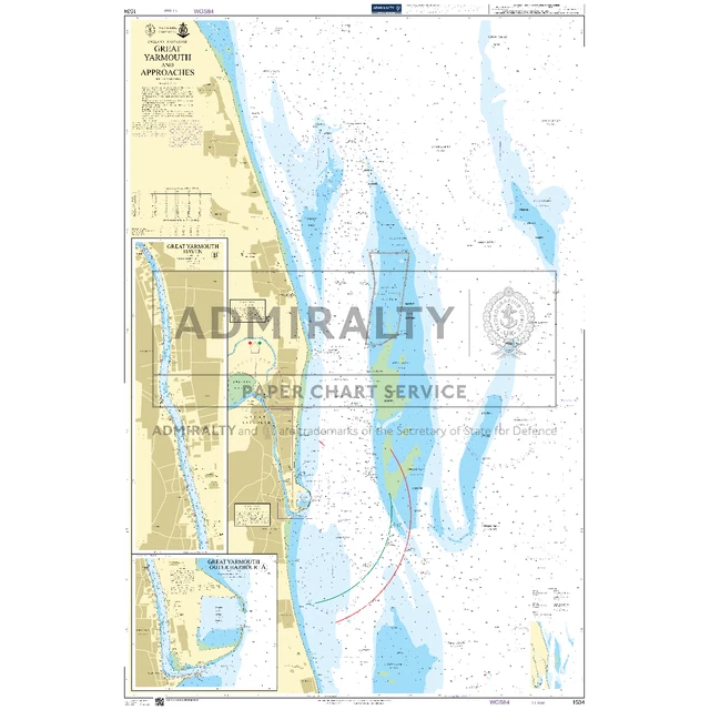 ADMIRALTY CHART 1534: Great Yarmouth and Approaches | Official Chart £ ...