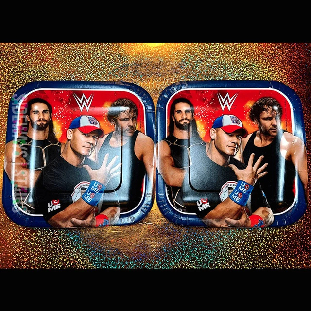 2016 WWE PARTY PAPER PLATES 2 Seth Rollins Dean Ambrose Jon Moxley John ...