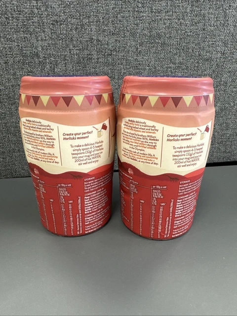 2X HORLICKS INSTANT Jam Roly Poly Pudding Flavour Malted Drinks (270g ...