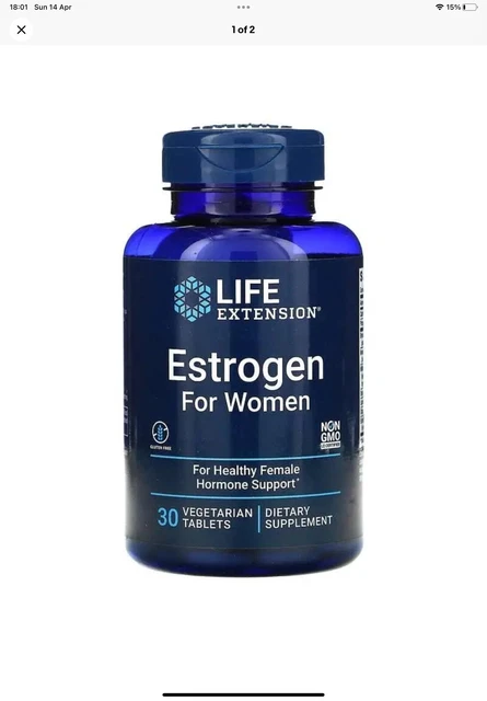 Life Extension Estrogen For Women 30 Vegetarian Tablets £36 99