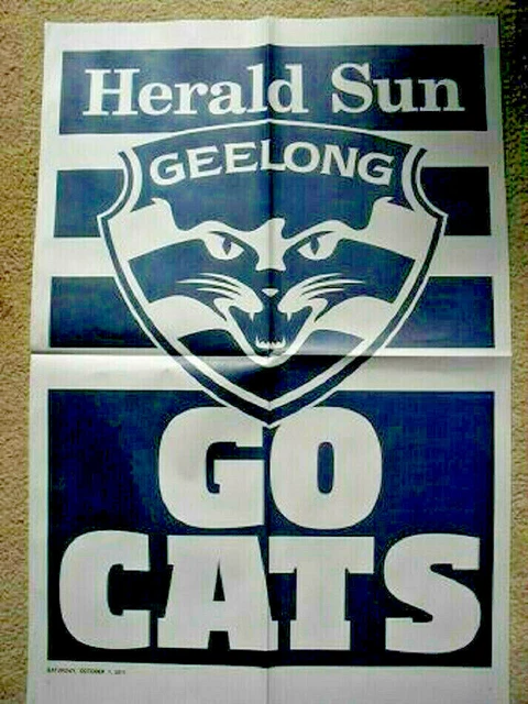 GEELONG FOOTBALL CLUB Poster Cats Logo AFL Footy Poster Flyer Mint EUR ...
