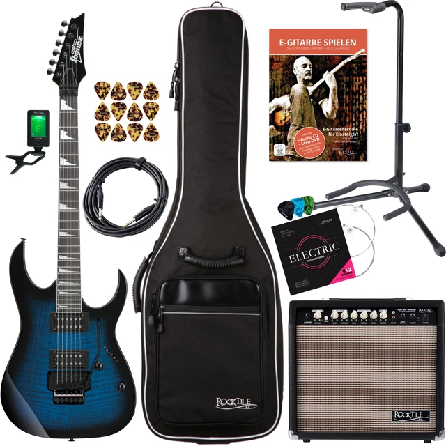 IBANEZ GRG320FA-TBS RG Gio chitarra elettrica sintonizzatore amplificatore stand scuola corde ...