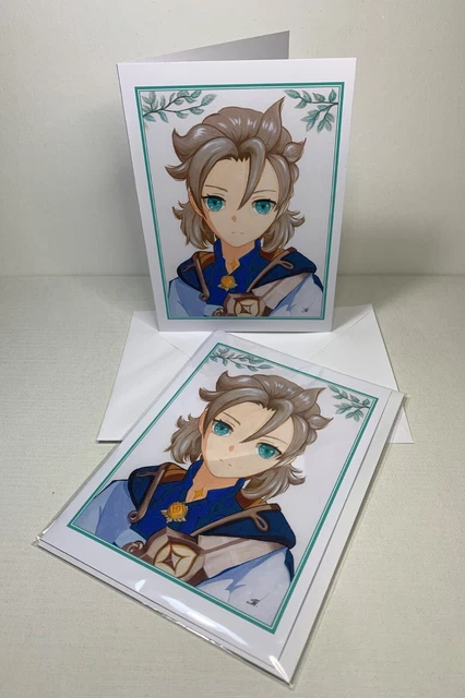 ALBEDO GENSHIN IMPACT Fan Art Greeting Card 5x7" £3.25 - PicClick UK