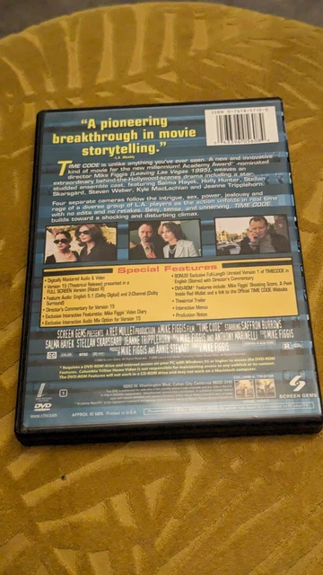 TIMECODE DVD - Special Edition - Salma Hayek, Stellan Skarsgard EUR 11,19 - PicClick IT