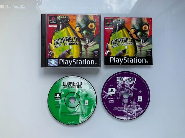 Oddworld Abes Exoddus Game Ps1 Playstation One Pal Complete Manual