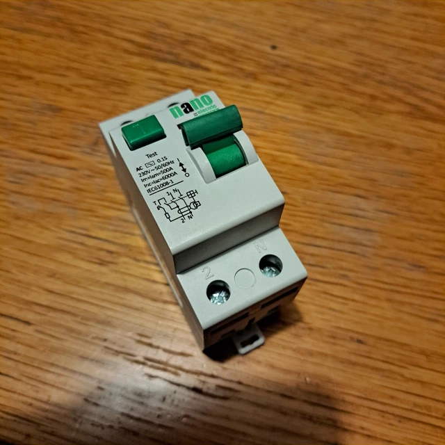 NANO ELECTRIC RCD 40 Amp 30mA 40A Double Pole RCCB Trip SR6HM £8.12 ...