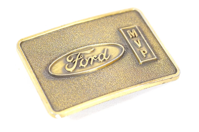 FORD MVP VINTAGE Belt Buckle Ford Oval Script Logo £27.19 - PicClick UK