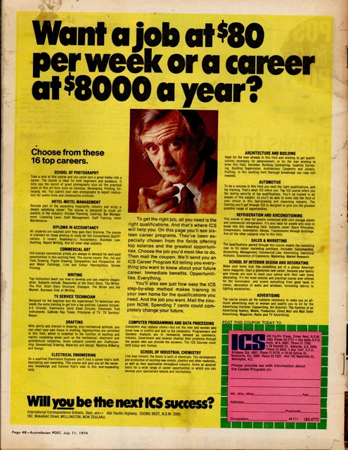 AUSTRALASIAN POST MAGAZINE - July 11, 1974 - Pattie White $15.00 ...