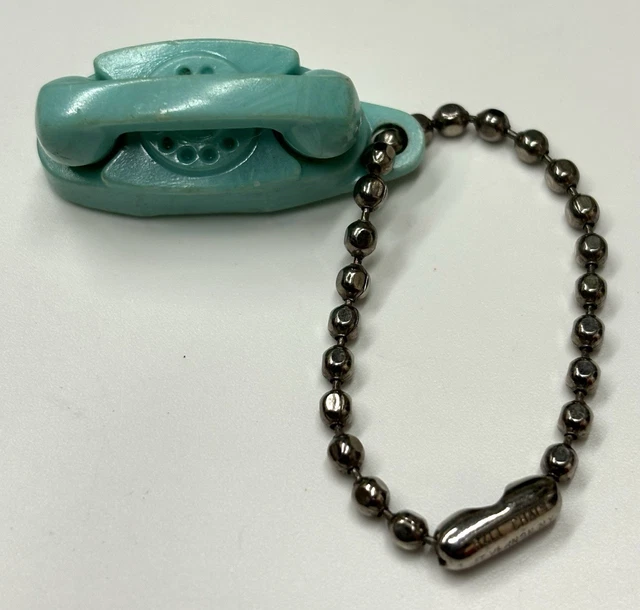 VINTAGE WESTERN ELECTRIC Bell System Princess Phone Baby Blue Keychain ...