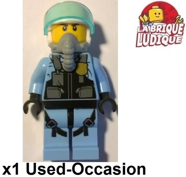 LEGO MINIFIG CITY Police Pilot Plane Fighter Jet Other Visor Figure ...