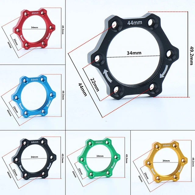 BLACK/RED/BLUE/GOLD/GREEN BIKE FLANGE Adapter for Rotary Screw Thread ...