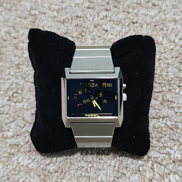 RARE MENS FOSSIL Big Tic Metamorphix Animated Matrix Code Watch JR-8539 £156.72 - PicClick UK