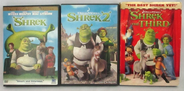 SHREK 3 DVD Lot 2001 Original 2 & The Third Kids Dreamworks £4.84 ...
