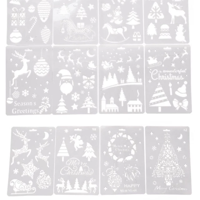 CHRISTMAS STENCILS TEMPLATES Christmas Letters Trees Santa Reindeer ...