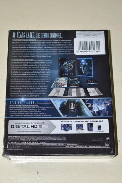 ALIENS 30TH ANNIVERSARY Edition (Blu-ray, 1986, 2016) FACTORY SEALED ...