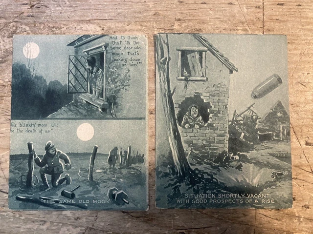 2 WW1 'MIDGET Message' cards. 'Presented With "The Red Letter" '. £11. ...