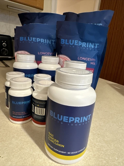 BLUEPRINT BY BRYAN Johnson NAC Ginger Curcumin 90 Capsules £9.60 ...