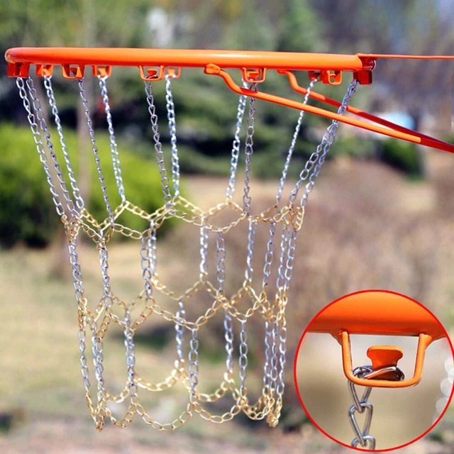 HEAVY DUTY METAL Basketball Netting Enhances the Appearance of the Hoop ...