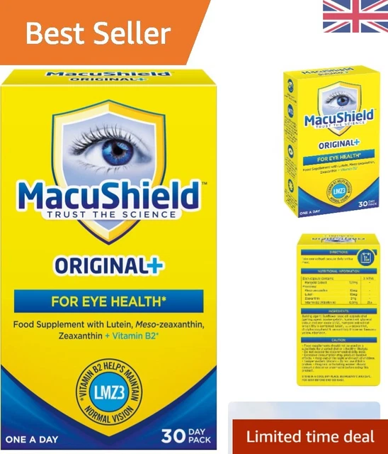 MACUSHIELD ORIGINAL+ CAPSULES - 30 Day Pack, Eye Health Food Supplement ...