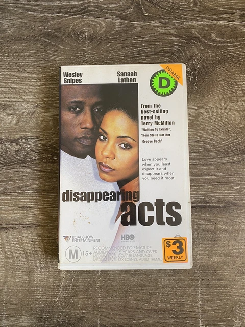 DISAPPEARING ACTS (VHS, 2000) Wesley Snipes RARE VHS Roadshow Ex Rental ...