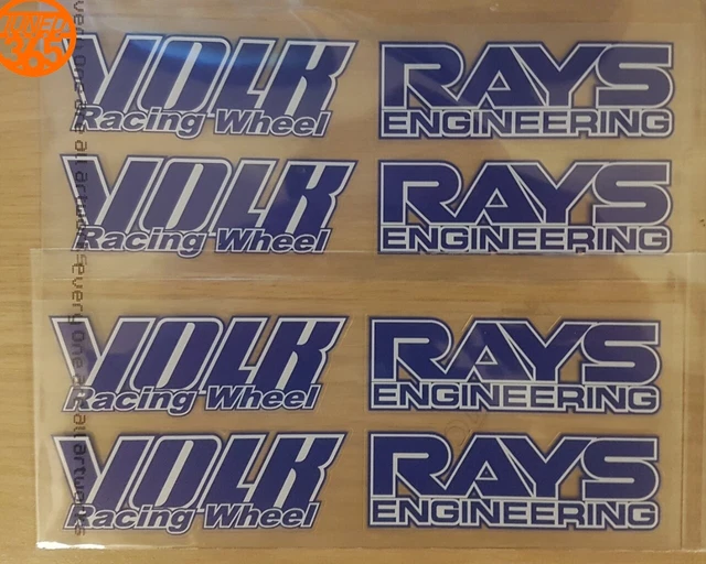 VOLK RACING WHEEL Rays Engineering Stickers Decals Set Blue Vinyl ...