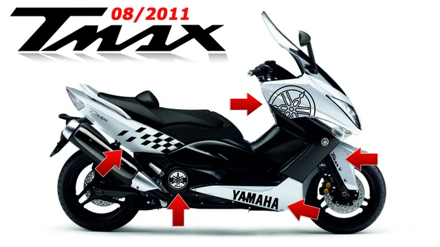 KIT ADESIVI SCOOTER Yamaha TMAX T-MAX T MAX 2011 500 stickers moto ...