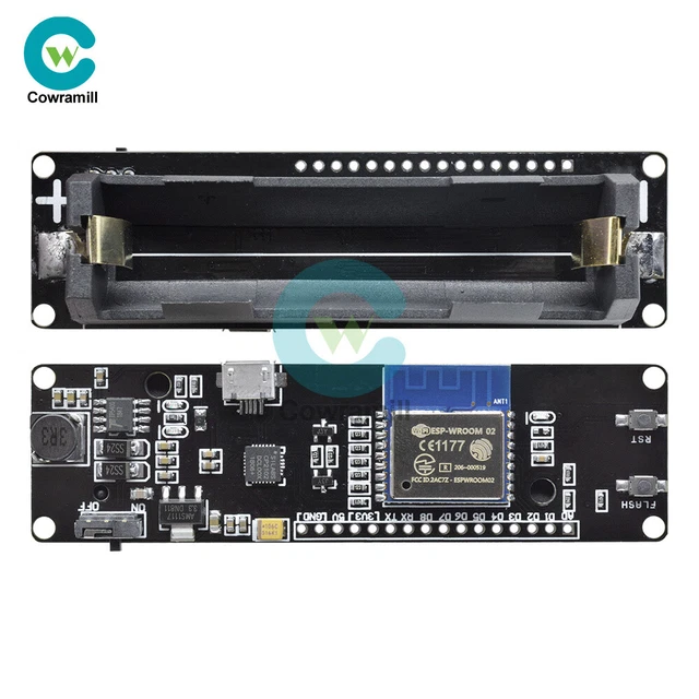ESP-WROOM-02 WEMOS D1 WiFi Development Board Nodemcu ESP8266 18650 Battery £6.49 - PicClick UK
