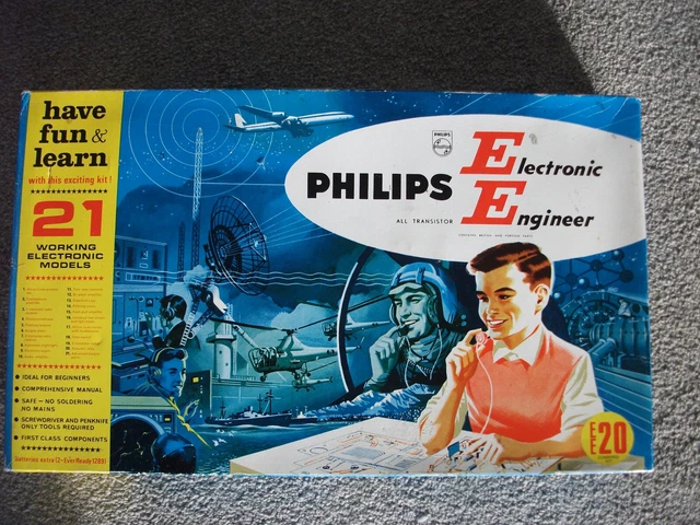 PHILIPS EE20 Electronic Engineer Construction Kit . 1960s Educational ...