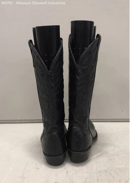 LAREDO MEN 68030 SD Black Man Made Pull-On Western Cowboy Boots US Size ...