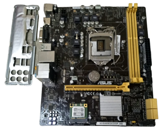 ASUS H110-M/M32CD/DP_MP LGA1151 MICRO ATX DDR4 Mo avec bouclier d'E/S ...