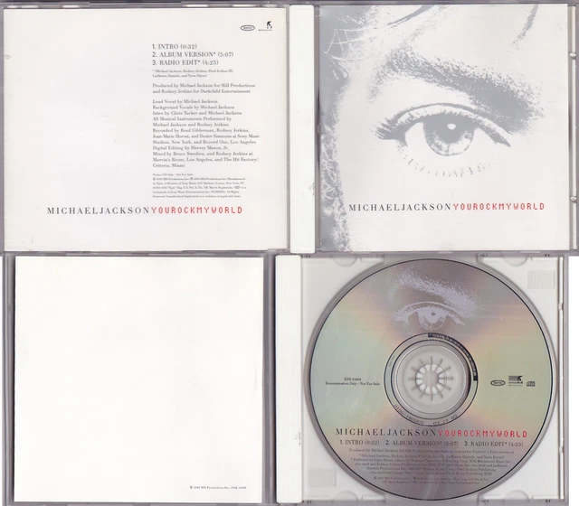 MICHAEL JACKSON YOU ROCK MY WORLD CD Maxi Single ESK 24918 USA PROMO ...