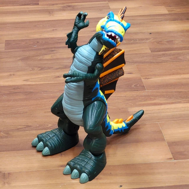 MEGA SPINOSAURUS IMAGINEXT Talking Dinosaur & Volcano & Baby Fisher ...