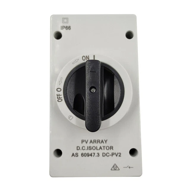 HEAVY DUTY SOLARPV DC Enclosed Rotary Isolator Switch 16A 1000VDC 2P/4P ...