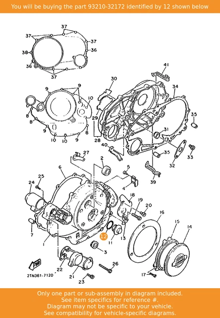 YAMAHA O-RING, 93210-32172 OEM XT500 FJR1300 SR125 XT600 XS400 XTZ750 TDM850 XJ6 £6.58 - PicClick UK