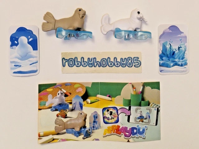 SÉRIE COMPLÈTE MAMMIFÈRES Marins (VC061 - VC062) + 2 BPZ Kinder Italie ...