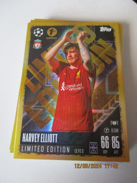 TOPPS MATCH ATTAX CL 2024-25 24-25 1° Edizione Harvey Elliott Edizione Limitata EUR 3,66 ...