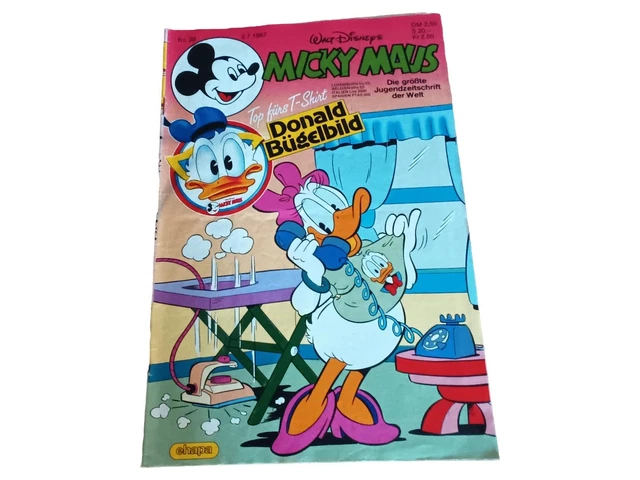 WALT DISNEY'S MICKY Maus Revue Aventure Donald Bügelbild 1987 EUR 2,95 ...