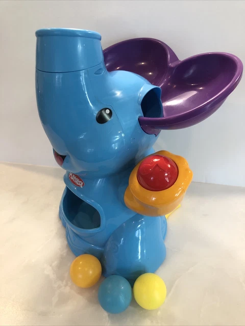 PLAYSKOOL ELEFUN BUSY Ball Popper POPPIN PARK Blue Elephant Toy WITH ...
