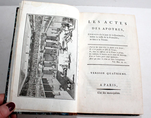 LES ACTES DES Apotres De La Quasimodo A Pentecote A La Trinite 1792 ...