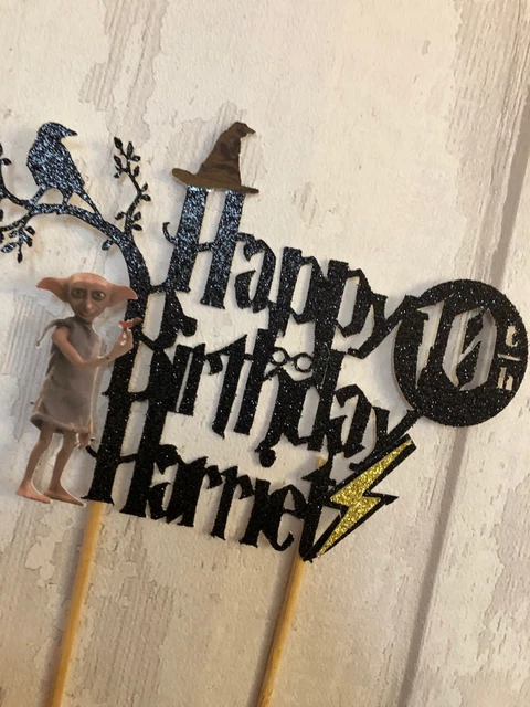 HARRY POTTER DOBBY Happy Birthday Glitter Cake Topper £7.49 - PicClick UK