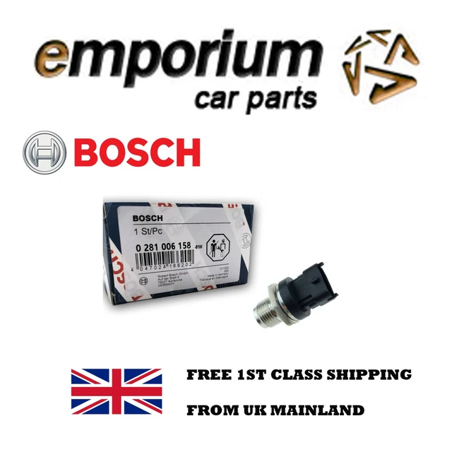 BOSCH FUEL RAIL Hight Pressure Sensor for Alfa Fiat Iveco Saab Suzuki ...