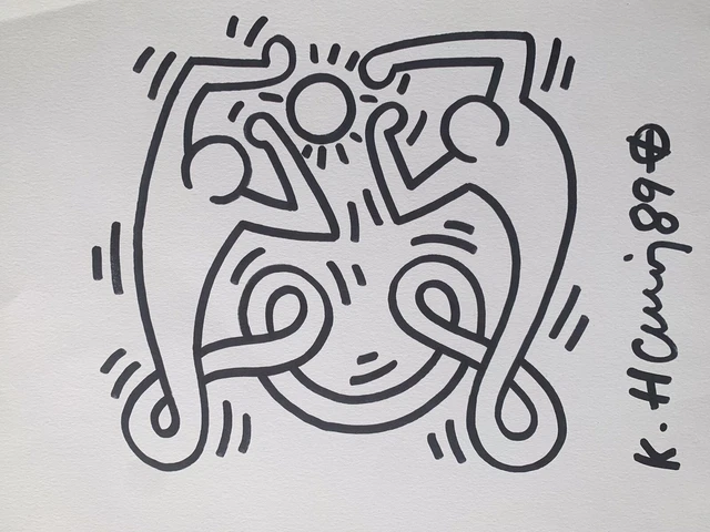 KEITH HARING (1958-1990) Untitled Drawing with Certificate £345.88 ...