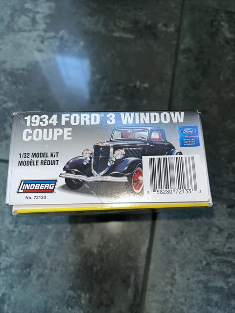 LINDBERG MODEL KIT Sealed Unopened Sealed 1934 Ford 3 Window Coupe 1/32 ...