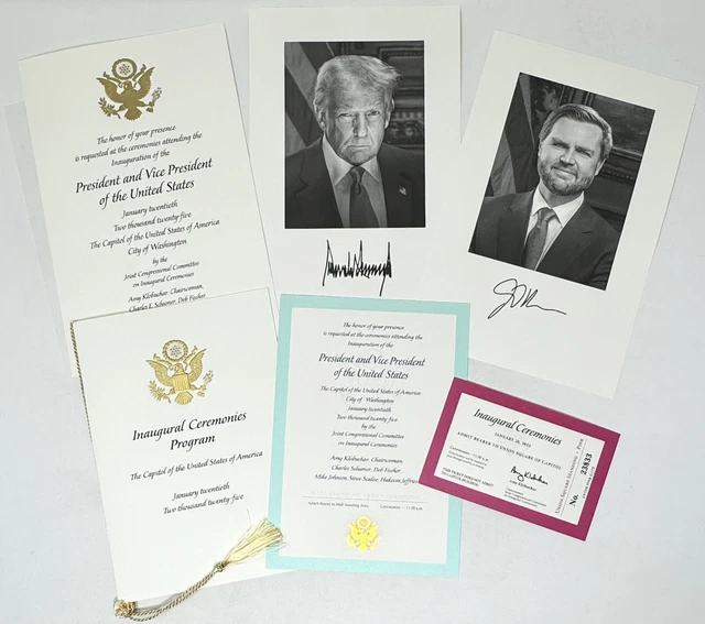 2025 DONALD TRUMP 47 Inauguration Invitation & Program Packet - 2 ...